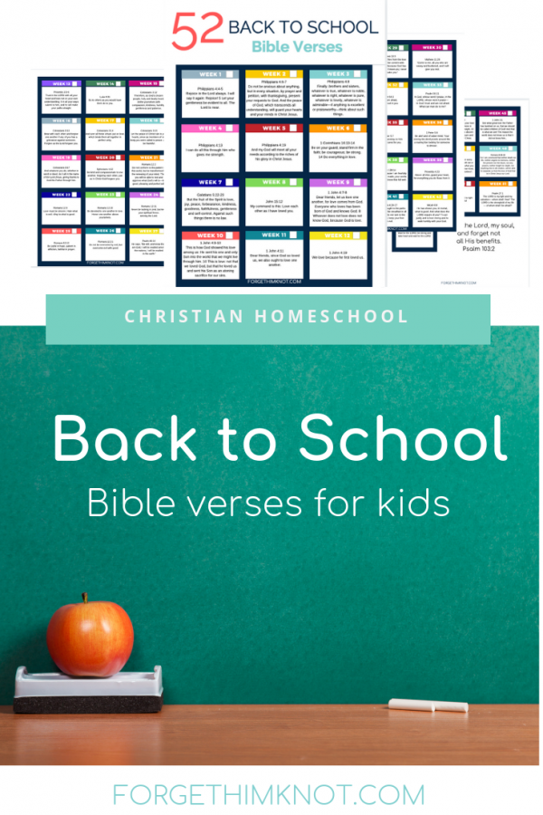 52 Back To School Bible Verses Free Printable - Forget Him Knot