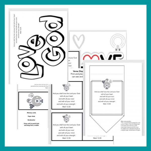 Kids Bible Memory Verse Bundles of Printables - Forget Him Knot