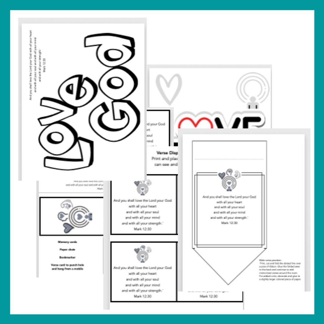 Kids Bible Memory Verse Bundles of Printables - Forget Him Knot