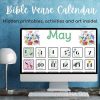 Monthly Bible Verse Calendar- Daily Verse Reading, Printables and ...