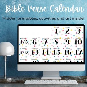 Monthly Bible Verse Calendar- Daily Verse Reading, Printables and ...