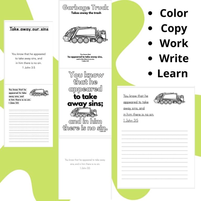 1 John 3 Bible Verse Coloring and Handwriting Printables- Elementary ...