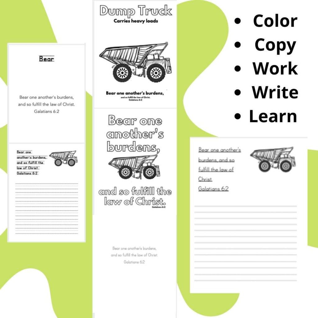 Galatians 6 Bible Verse Coloring and Handwriting Activity Packs ...