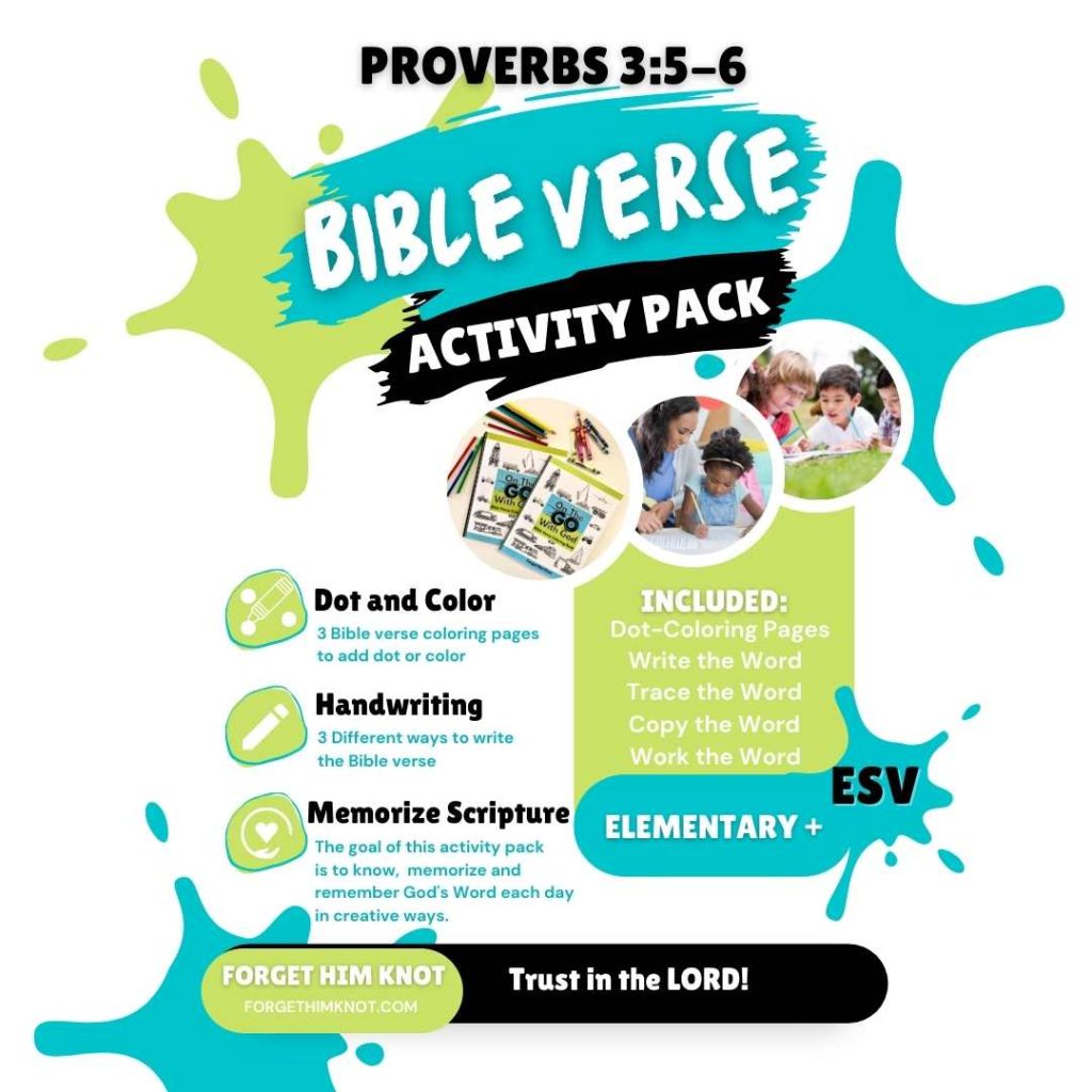 Proverbs 3 Bible Verse Coloring and Handwriting Printables- Elementary ...