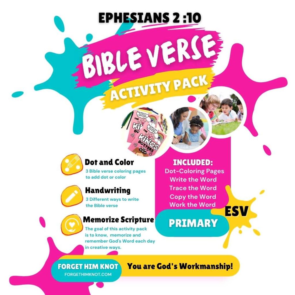 Bible Verse Activity Bundles for Kids of All Ages - Forget Him Knot