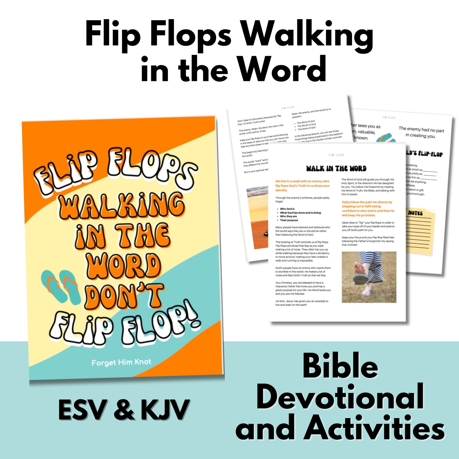 Flip Flops Bible Study and Activity Printables for Kids - Forget Him Knot