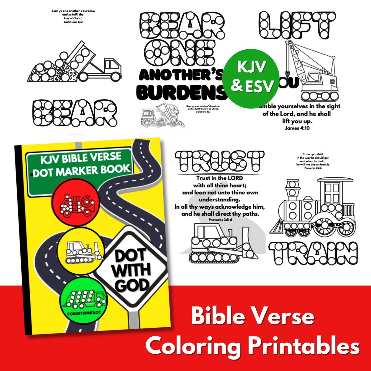 Kids Bible Verse Dot Marker Printables - Forget Him Knot