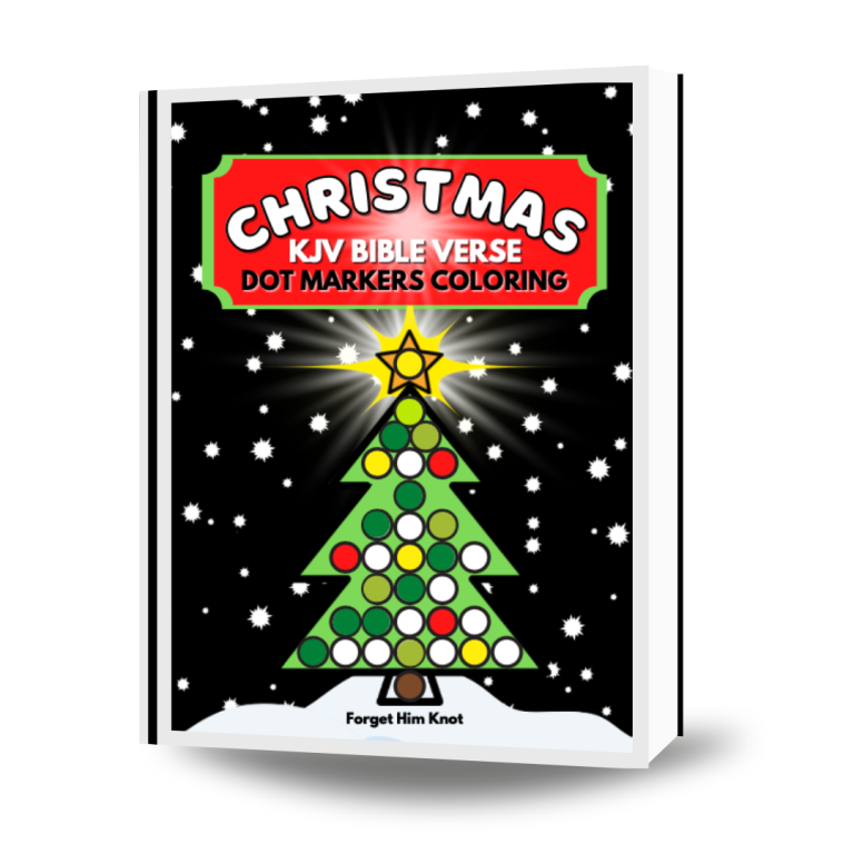 Christmas Bible Verse Dot Markers Coloring Printables for Kids - Forget ...