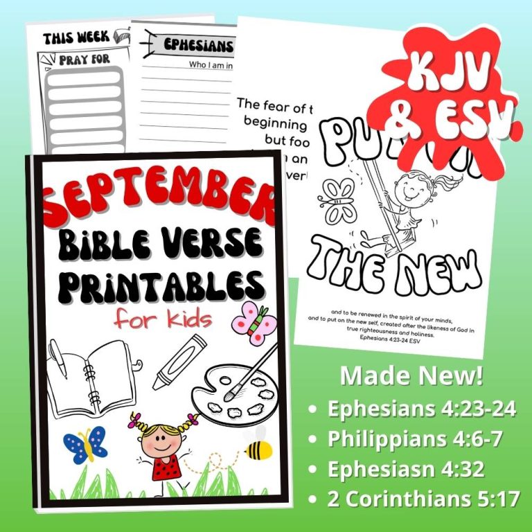 September Bible Verse Printables for Kids- Who I am in Christ - Forget ...