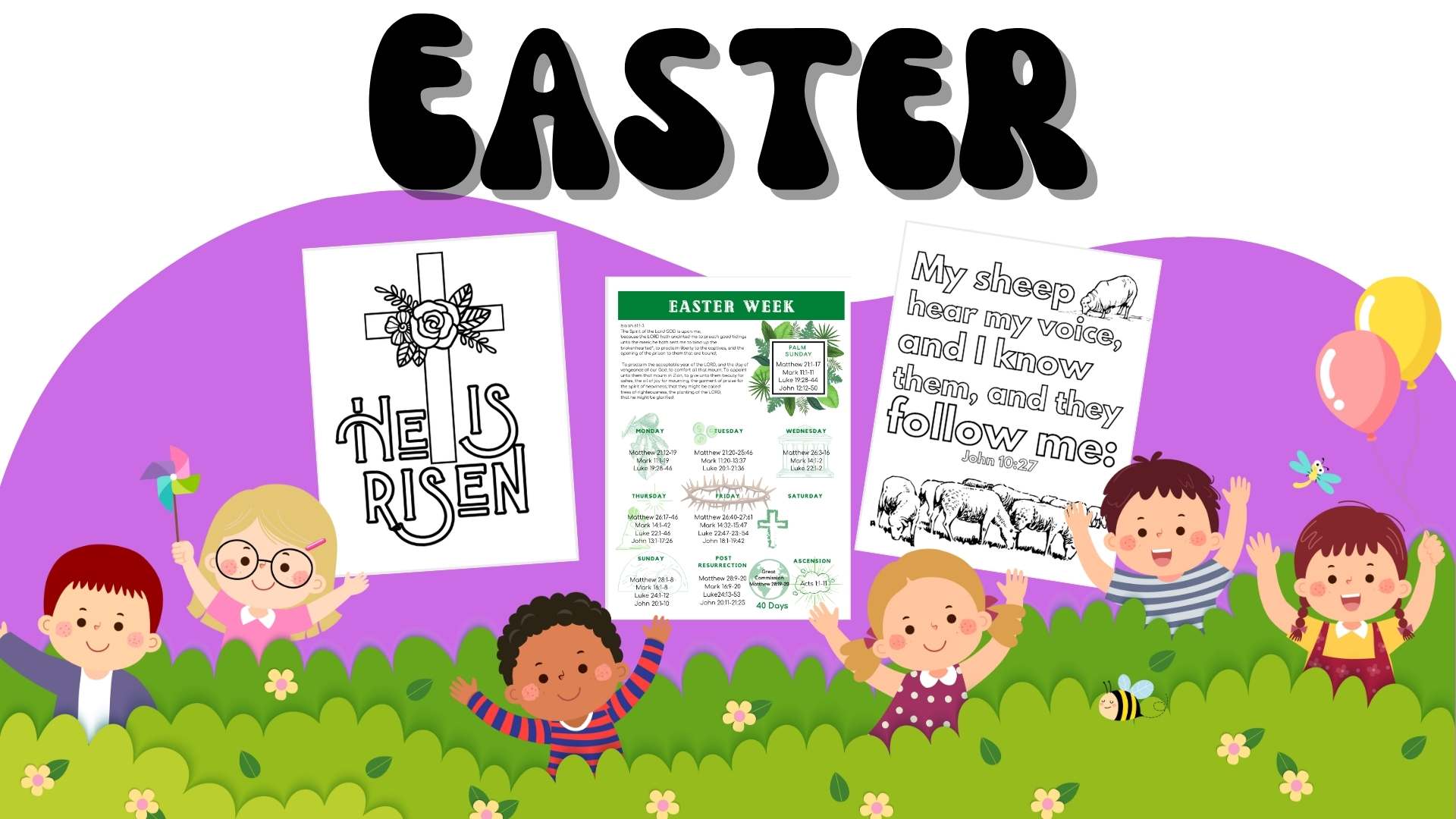 Easter Bible Verse Printables for Kids - Forget Him Knot