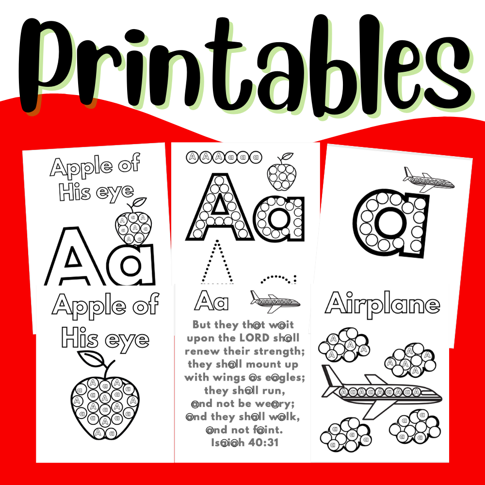 ABC Bible Verse Printables for Preschool - Forget Him Knot
