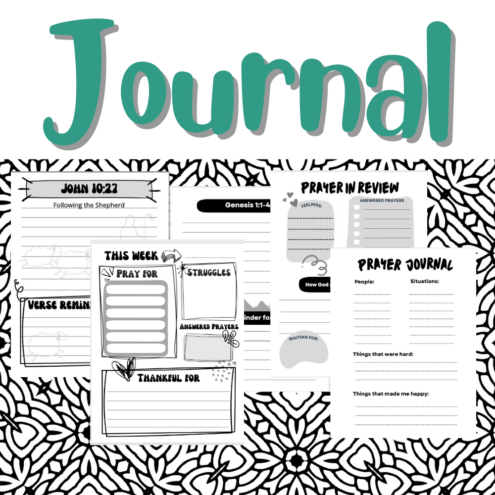 Kids Bible Verse Prayer Journal Printables - Forget Him Knot