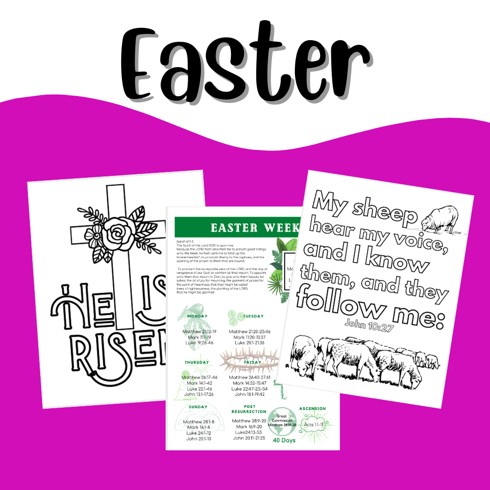 Easter Bible Verse Printables for Kids - Forget Him Knot