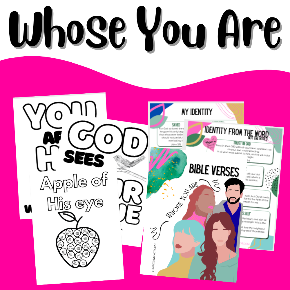 Who You Are Bible Verse Printables - Forget Him Knot