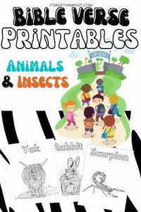 ABC Animals And Insects Bible Verse Printables - Forget Him Knot