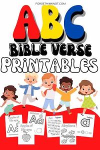 ABC Bible Verse Printables for Preschool - Forget Him Knot