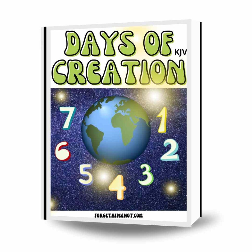 The Days of Creation Bible Printables for Kids - Forget Him Knot