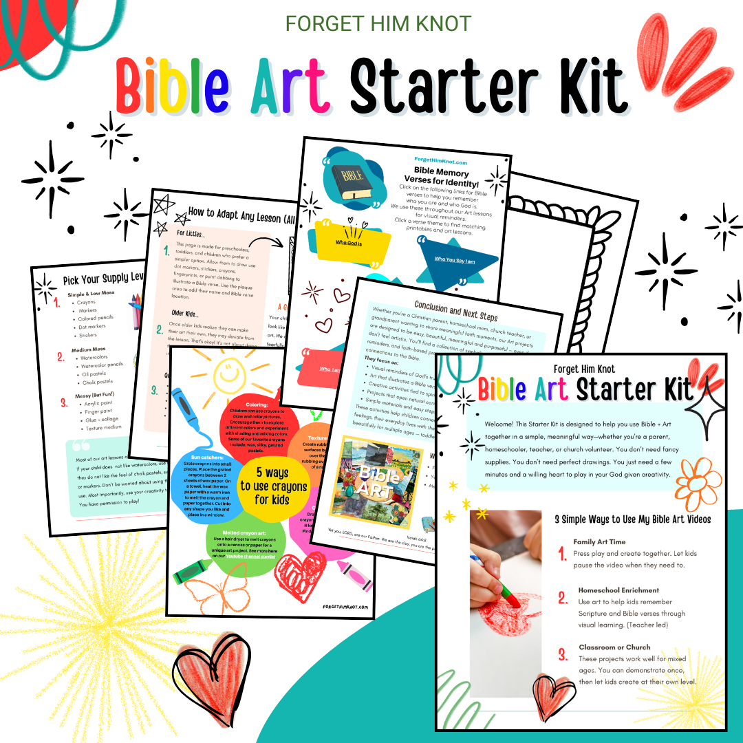 Free Bible Art Starter Kit for Kids | Printables + Video Guide - Forget ...